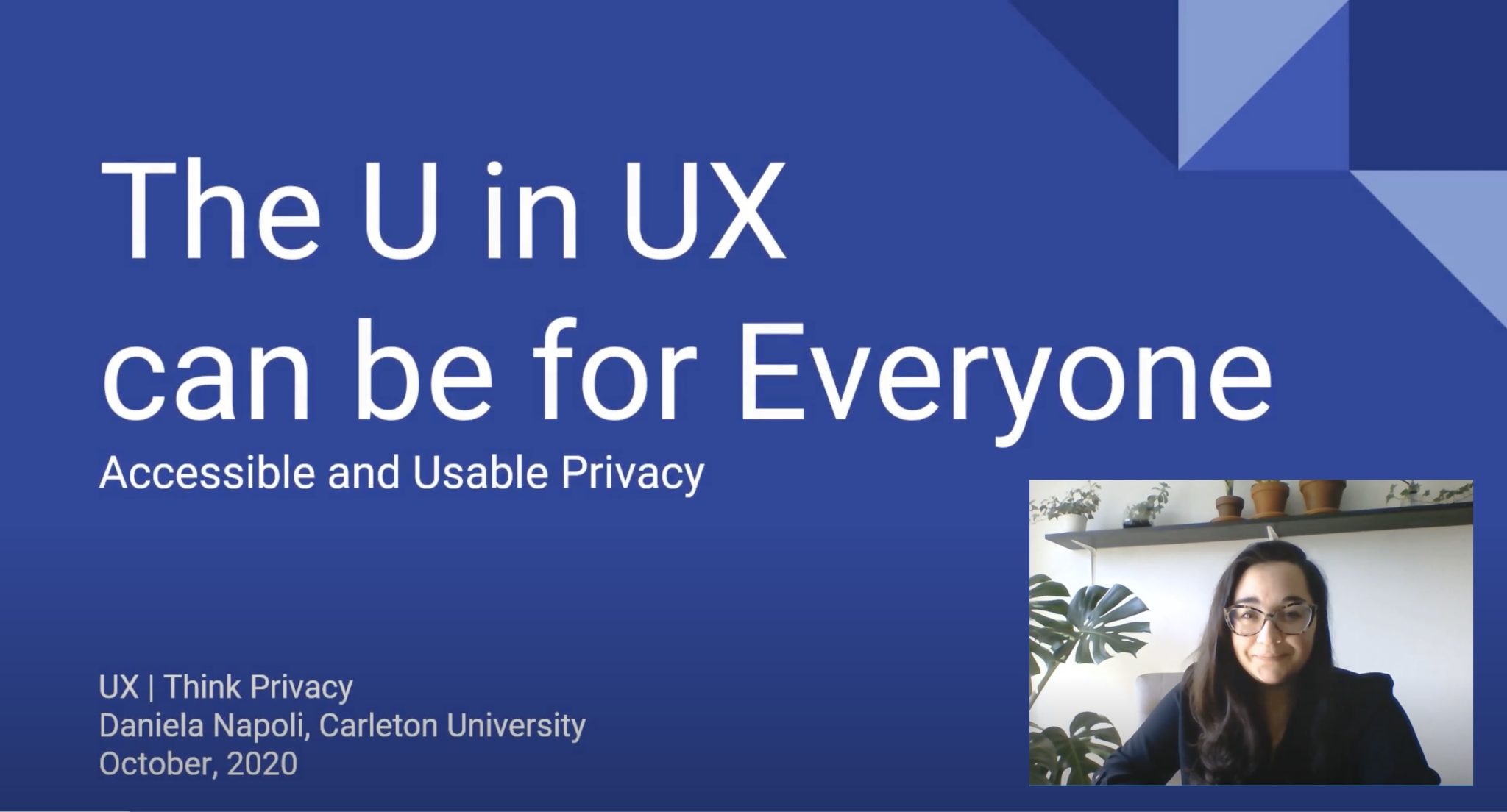 Daniela presents at UXperience: Think Privacy – CHORUS Lab